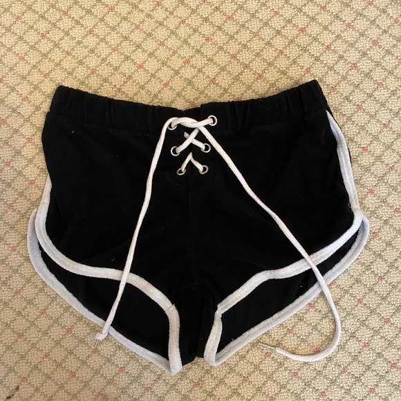 Love Tree | Shorts | Love Tree Terry Cloth Lace Up Shorts M | Poshmark